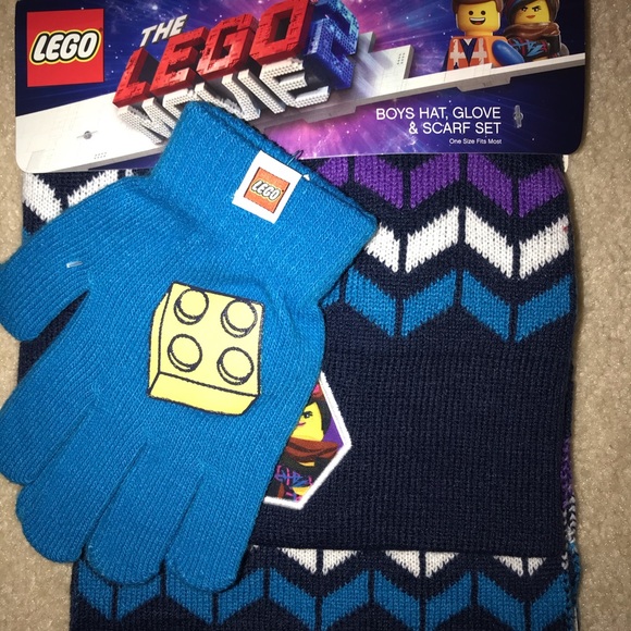 Lego | Other | New Lego Movie Hat Glove Scarf Set Boys One Size | Poshmark